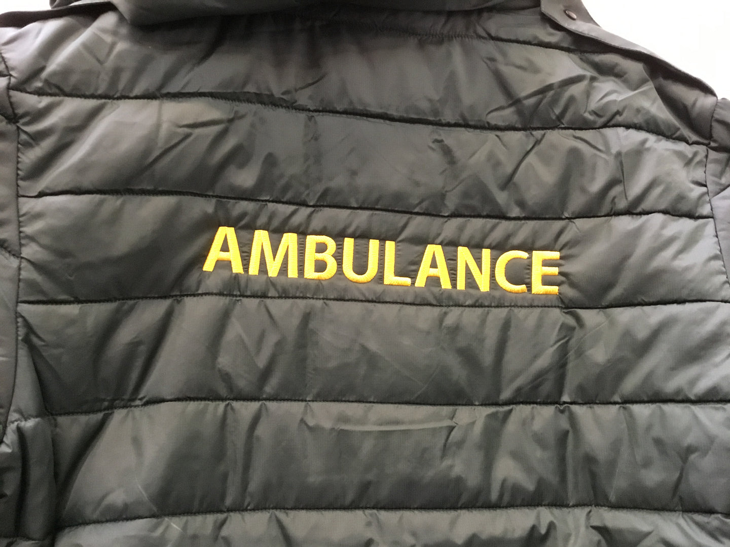 Sugdens Ambulance / Paramedic Green Padded Jacket Embroidered ...