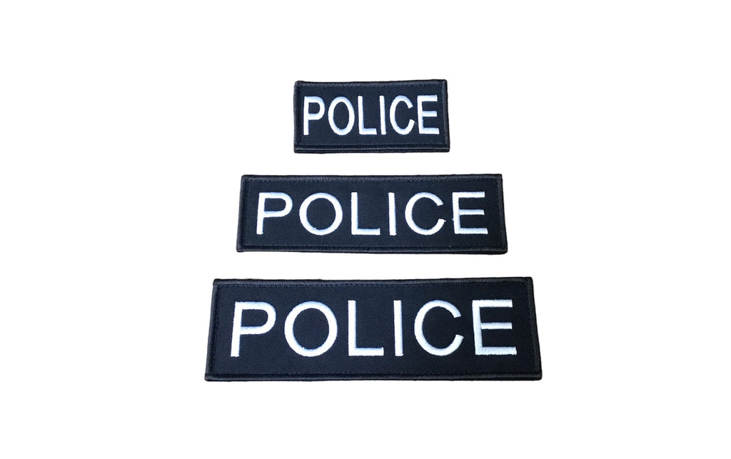 Black Police Hook and Loop Patches - 3 Sizes – Frontline Kit UK